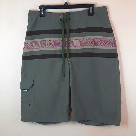 First Wave | Swim | First Wave Board Shorts 34 Hawaiian Design | Poshmark